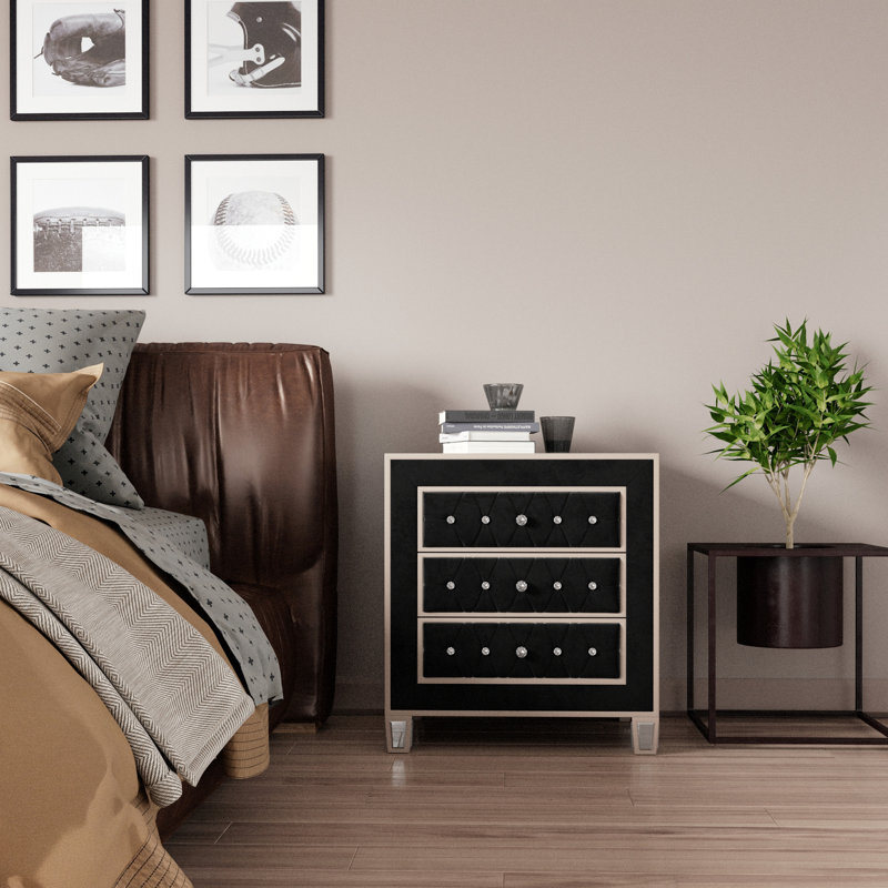 Nightstand with crystal knobs store